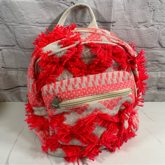Bags | Pink Tassel Mini Backpack Purse Adjustable Strap Shoulder Travel ...